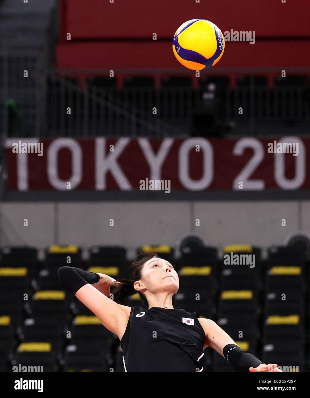22nd July, 2021. Volleyball star in training Kim Yeon-koung of the ...