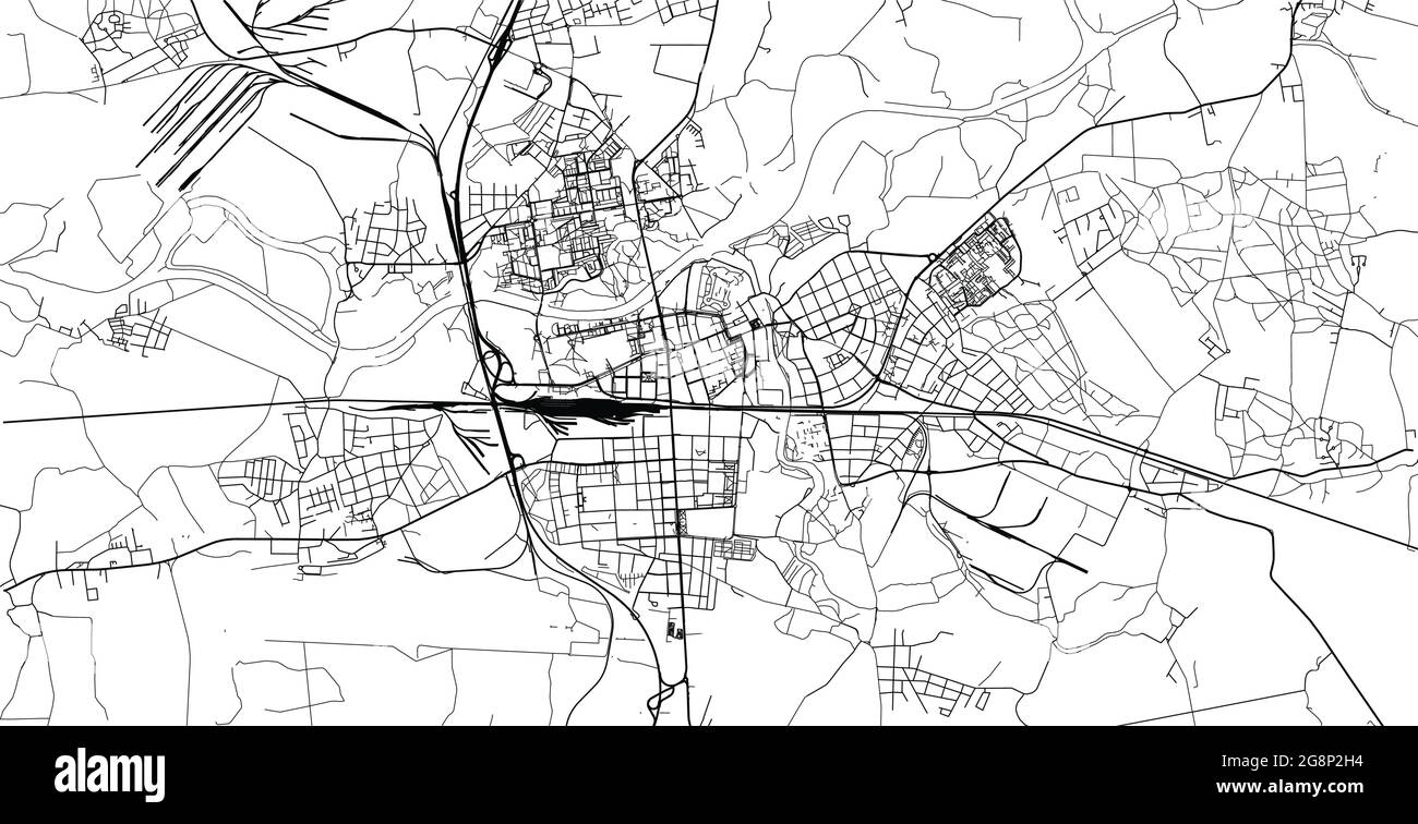 Urban vector city map of Pardubice, Czech Republic, Europe Stock Vector ...