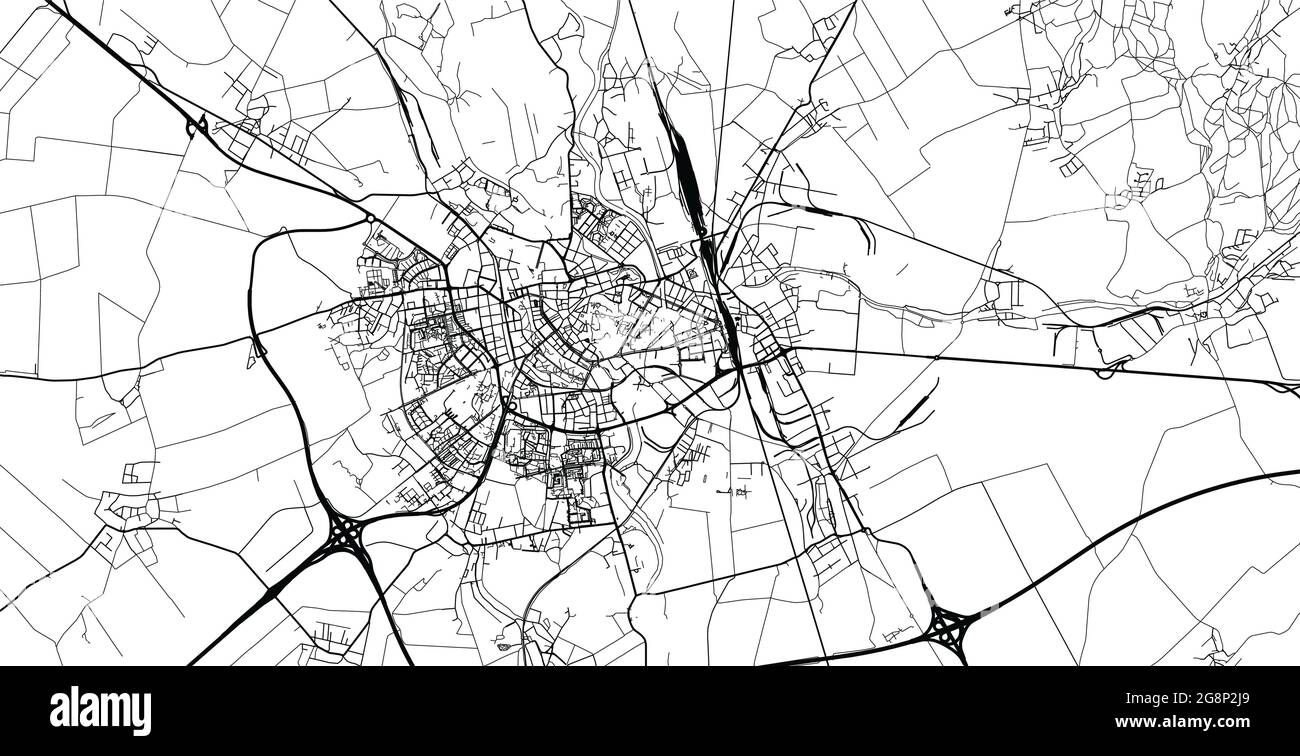 Urban vector city map of Olomouc, Czech Republic, Europe Stock Vector ...