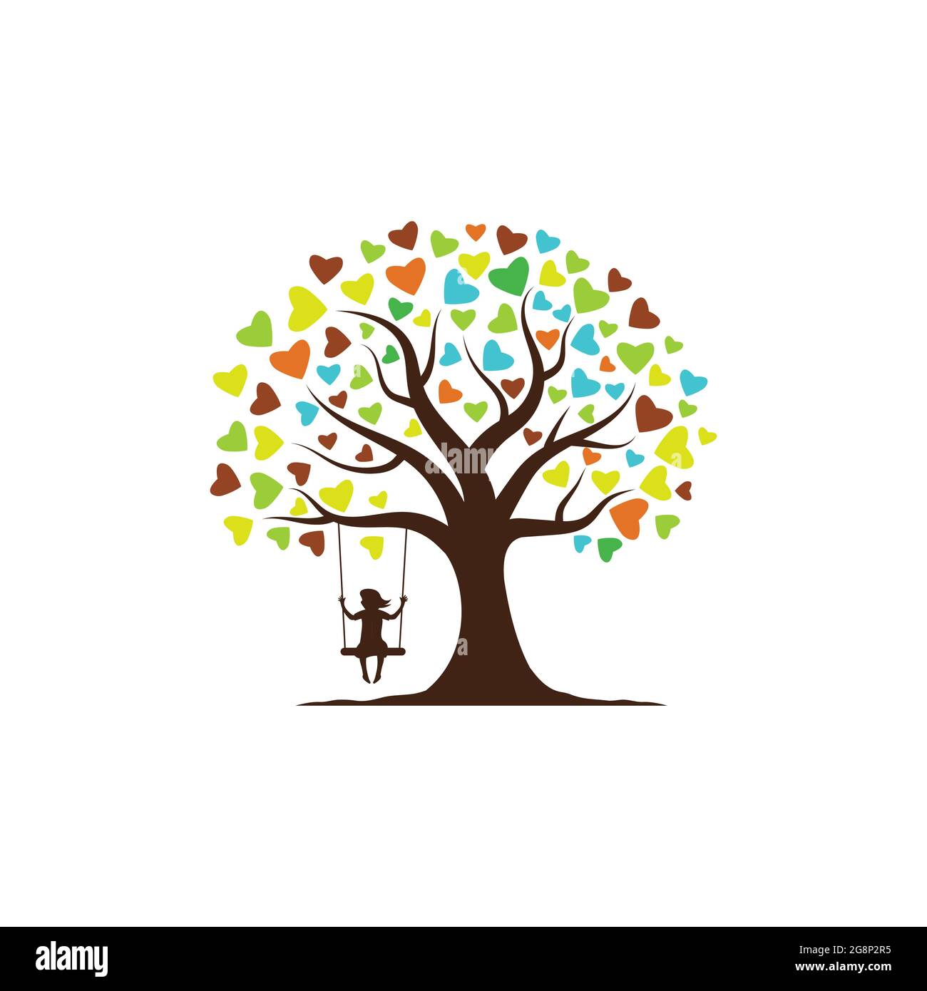 kids tree logo Vector icon design illustration Template Stock Vector ...