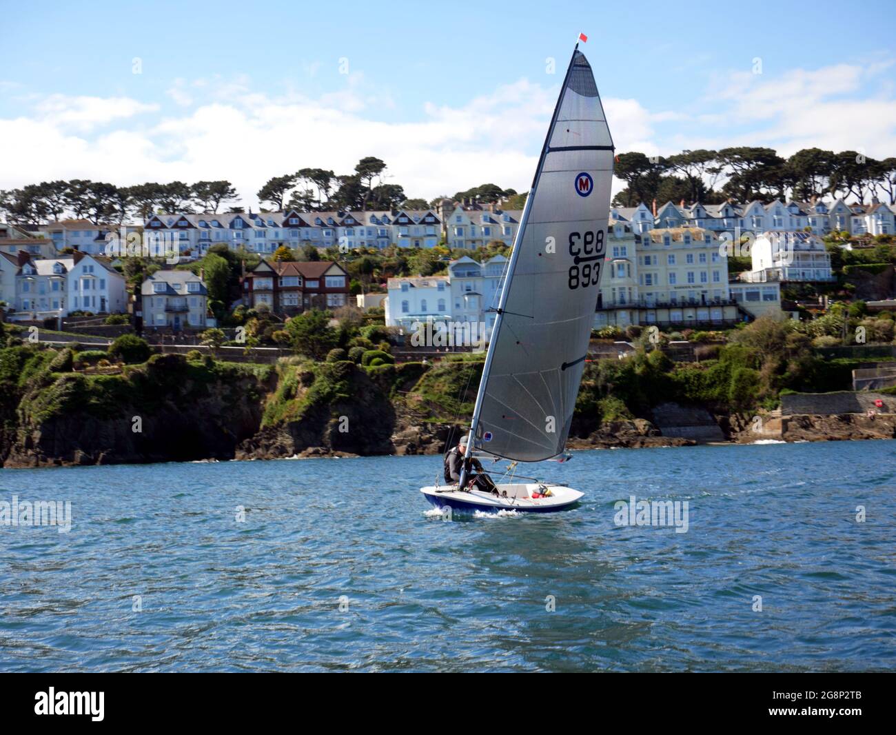 Sailing off Fowey, Cornwall Stock Photo - Alamy