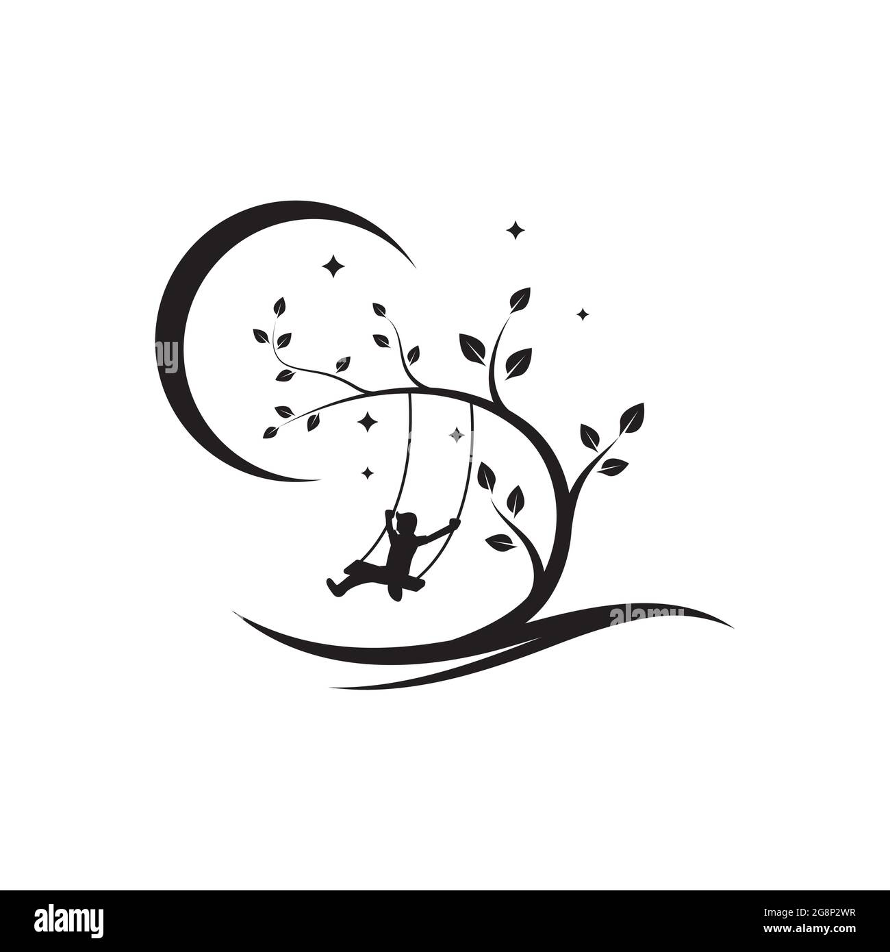 kids tree logo Vector icon design illustration Template Stock Vector ...