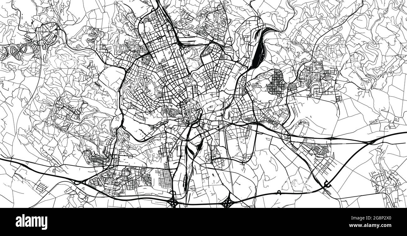 Urban vector city map of Brno, Czech Republic, Europe Stock Vector ...