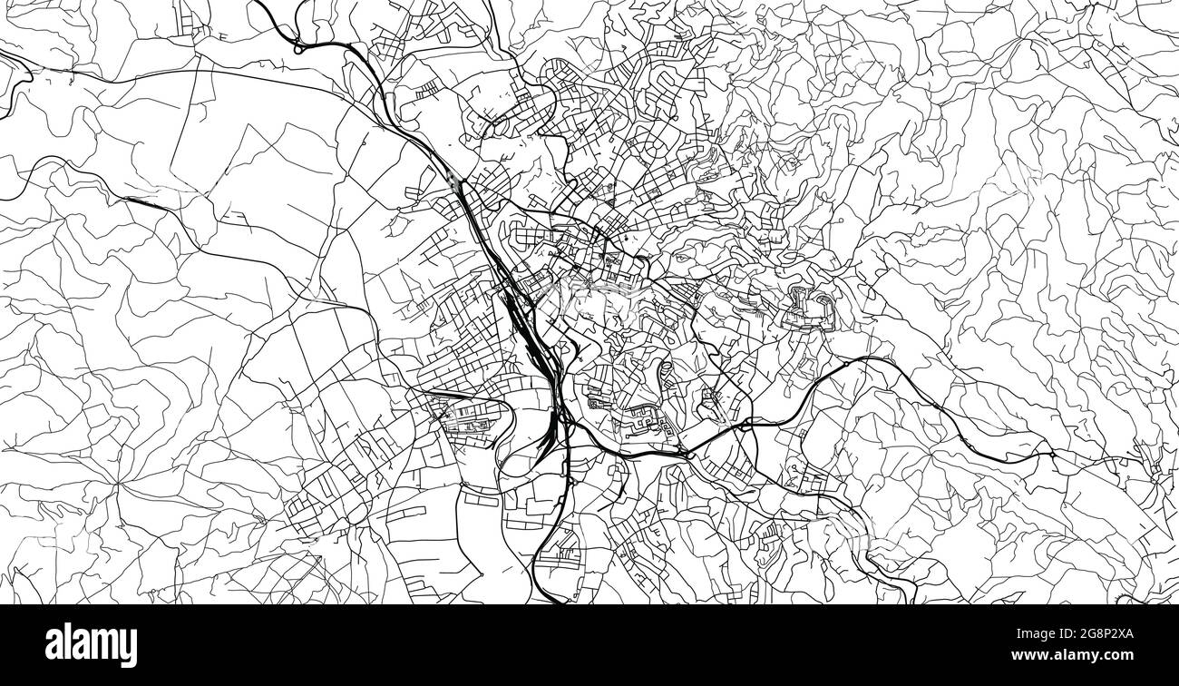 Urban vector city map of Liberec, Czech Republic, Europe Stock Vector ...