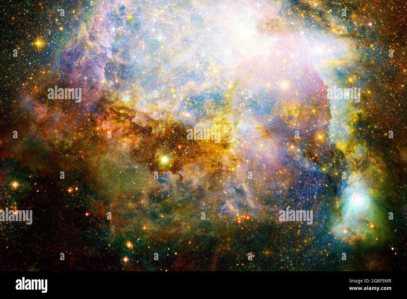 Endless universe with stars and galaxies in outer space. Cosmos art ...