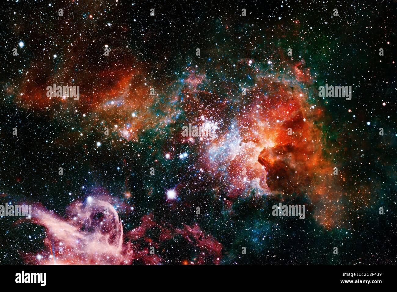 Outer space art. Starfield. Awesome nebulae. Elements of this image ...