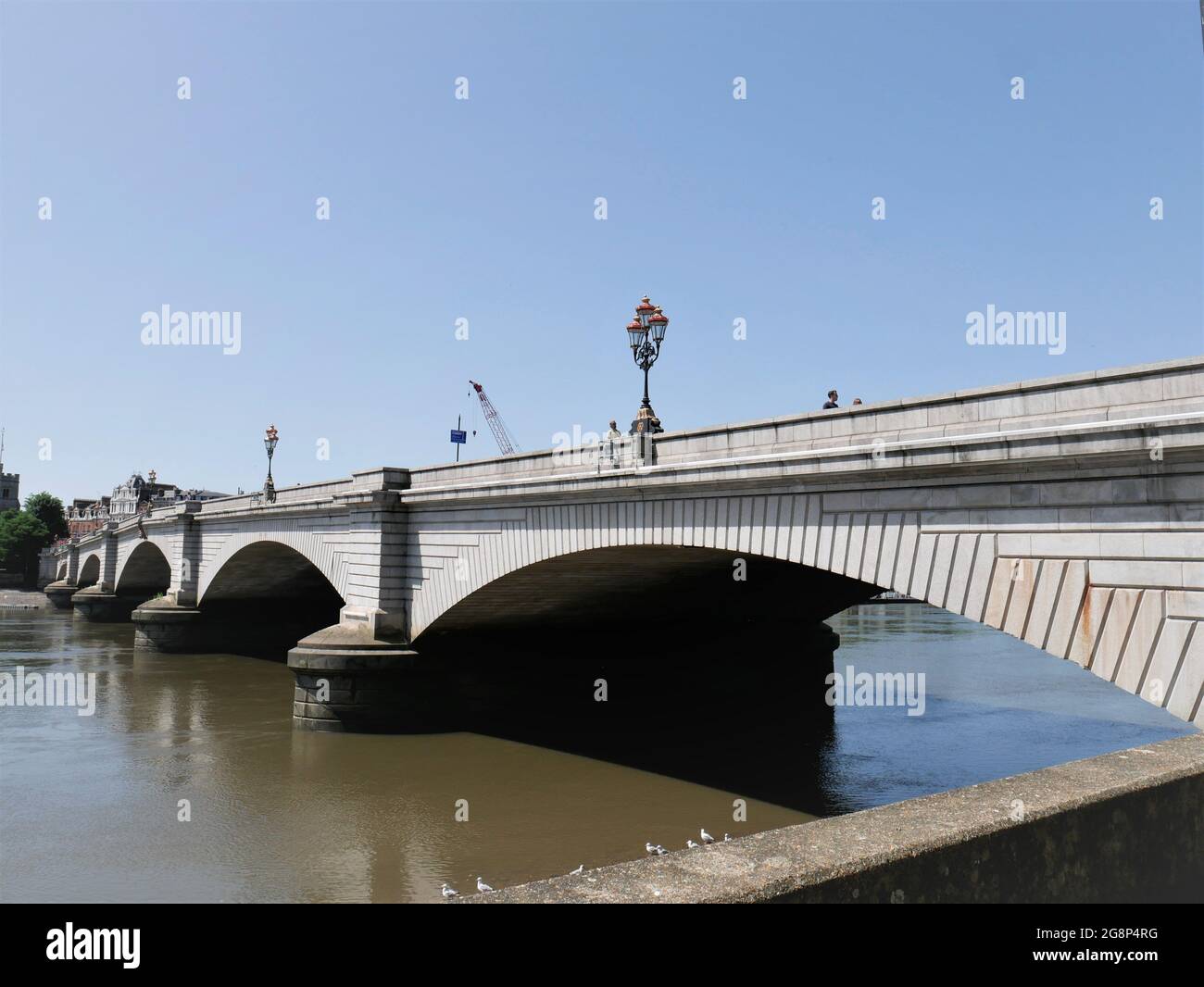 Victorian-era bridge joining the London areas of Putney & Fulham over ...