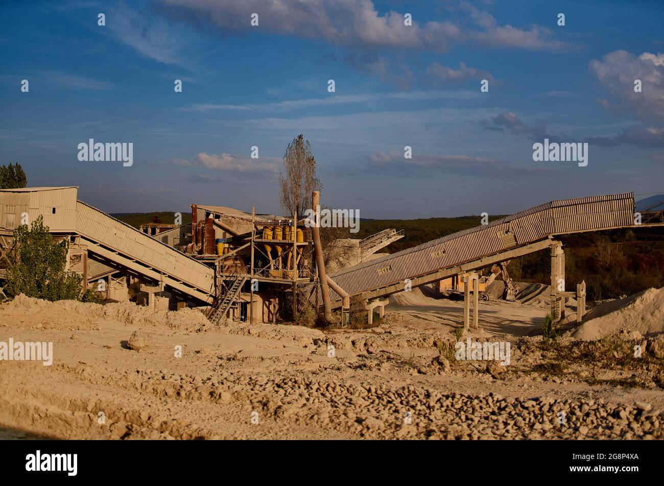 Industrial area construction work sand industry Stock Photo - Alamy