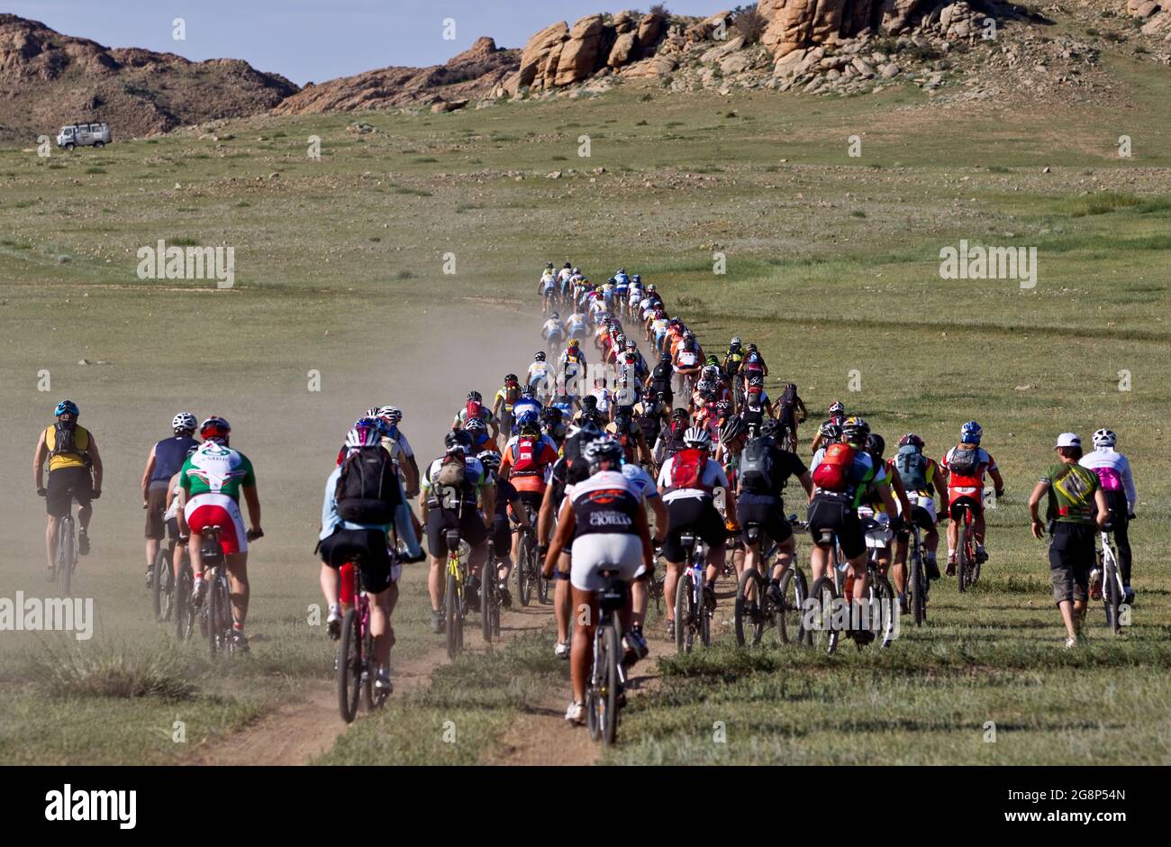 Mongolia Bike Challenge, Bagarin Chulu to Khuld, Mongolia, Central Asia ...