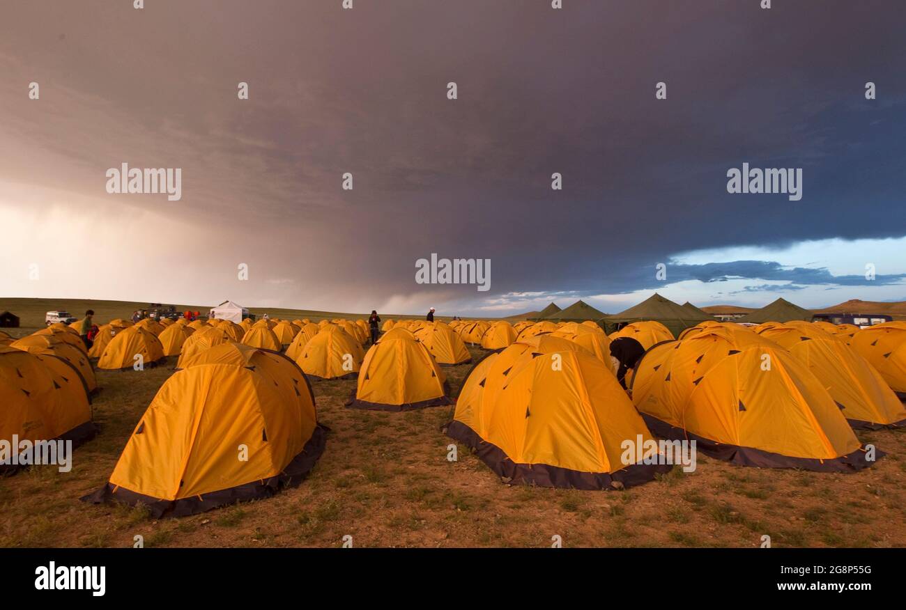 Mongolia Bike Challenge, Tsagaan Suvarga Camp, Mongolia, Central Asia, Asia Stock Photo - Alamy