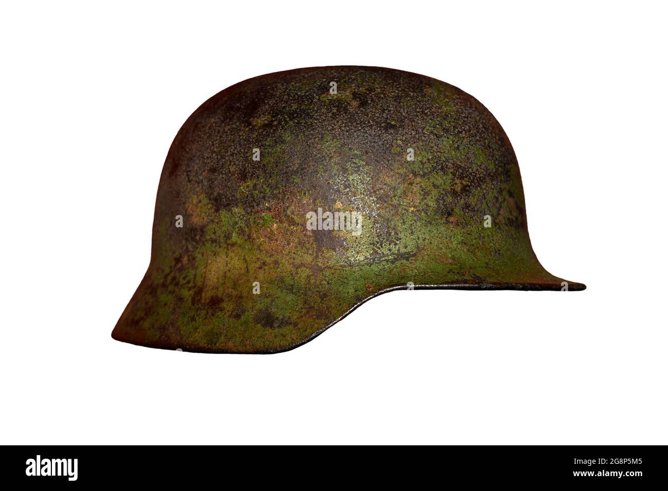 Old German World War II helmet, side view, isolate Stock Photo - Alamy
