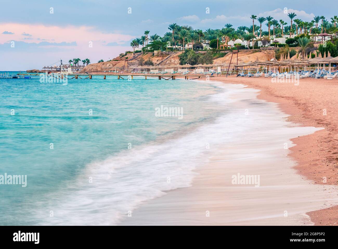 Beautiful beach coast in the Red Sea at sunset, Egypt Stock Photo - Alamy