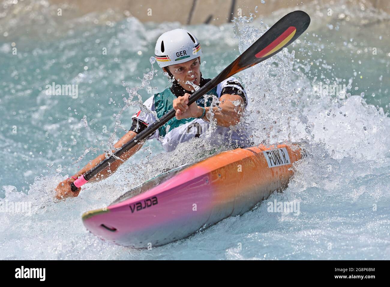 Ricarda FUNK (GER), Kayak Eine Frauen, Aktion. Training canoe slalom ...