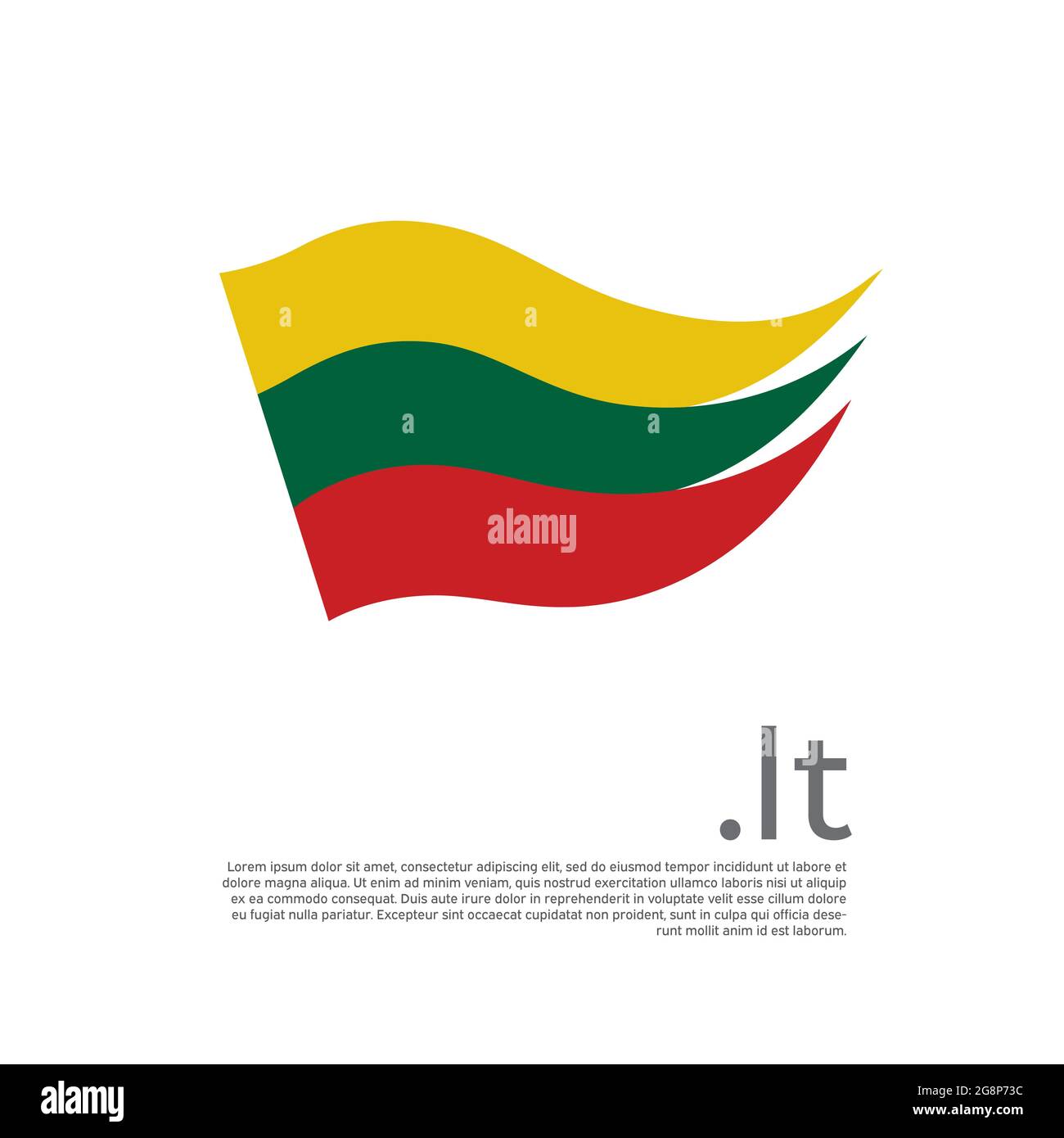 Lithuania flag. Stripes colors of the lithuanian flag on white ...