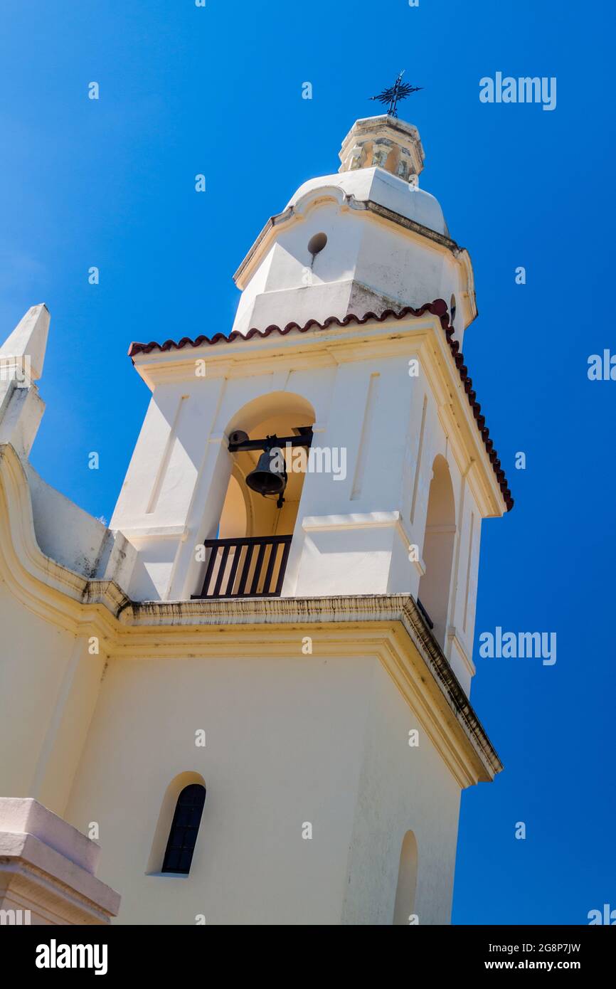 Tower of Nuestra Senora de la Misericordia chapel in Jesus Maria town ...