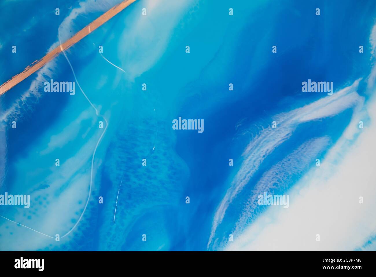 Macro photo of colourful abstract epoxy resin painting. Applicable for ...