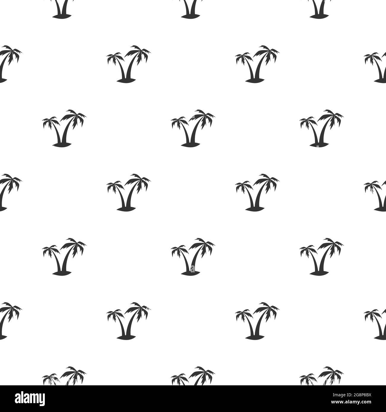 Seamless pattern with Palm Trees of different grey tints Summer ...