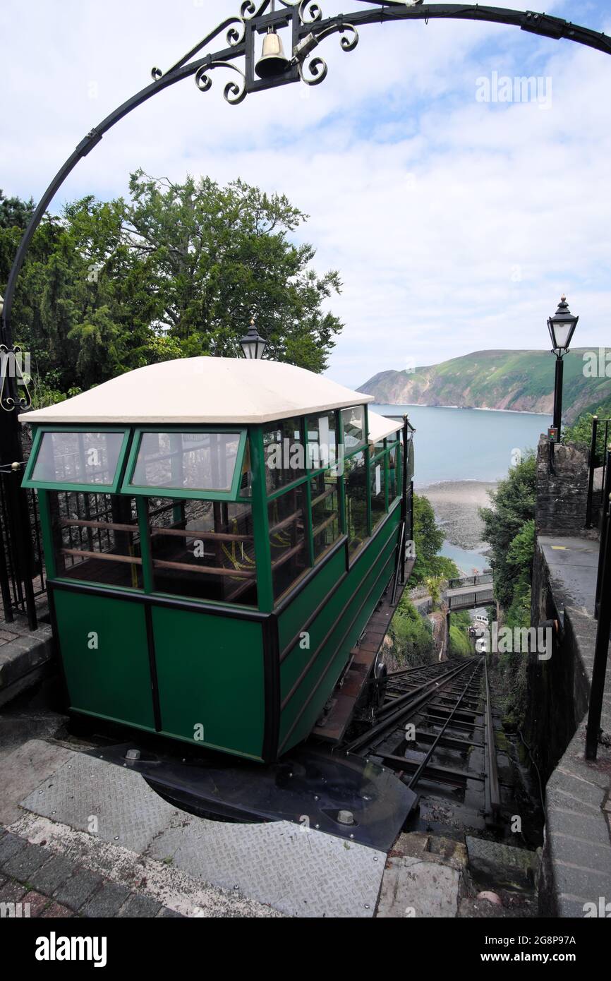 Railway Carriage On The Lynton and Lynmouth Cliff Railway In North ...