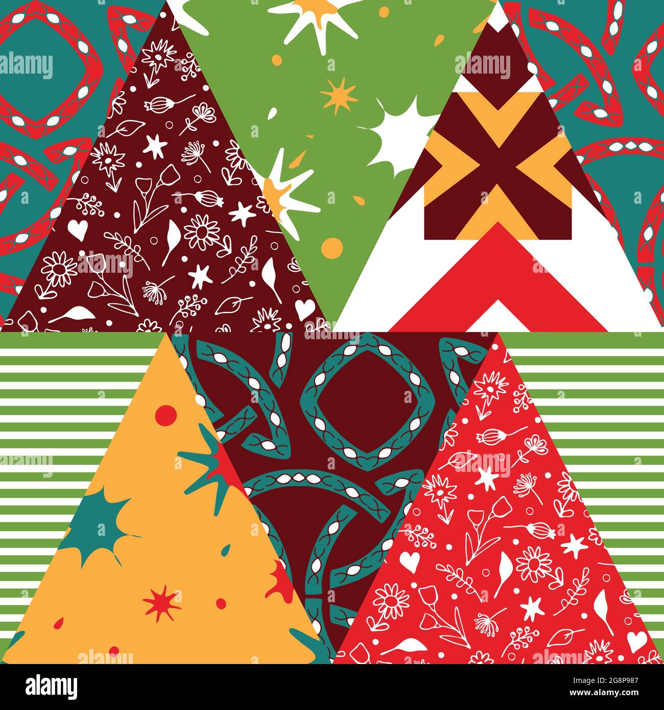 Patchwork quilt colourful Stock Vector Images - Alamy