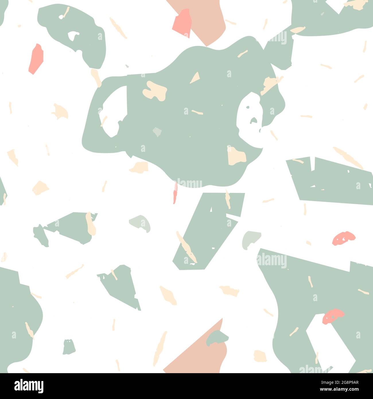 Terrazzo seamless pattern. Earthy minimalistic floor tile for interior ...