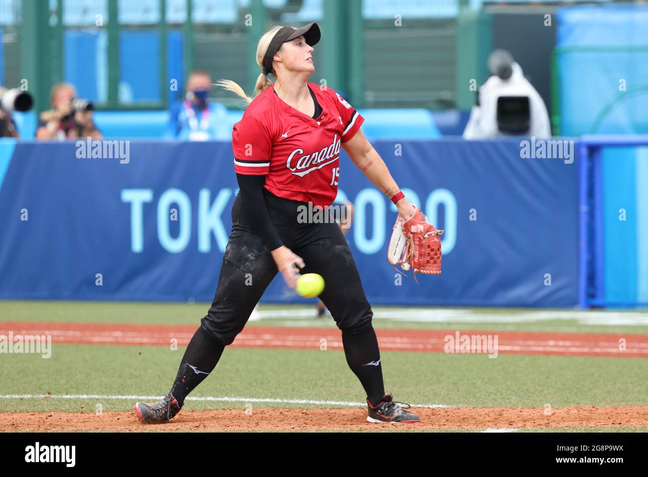 Fukushima, Japan. 22nd July, 2021. Danielle Lawrie (CAN) Softball ...