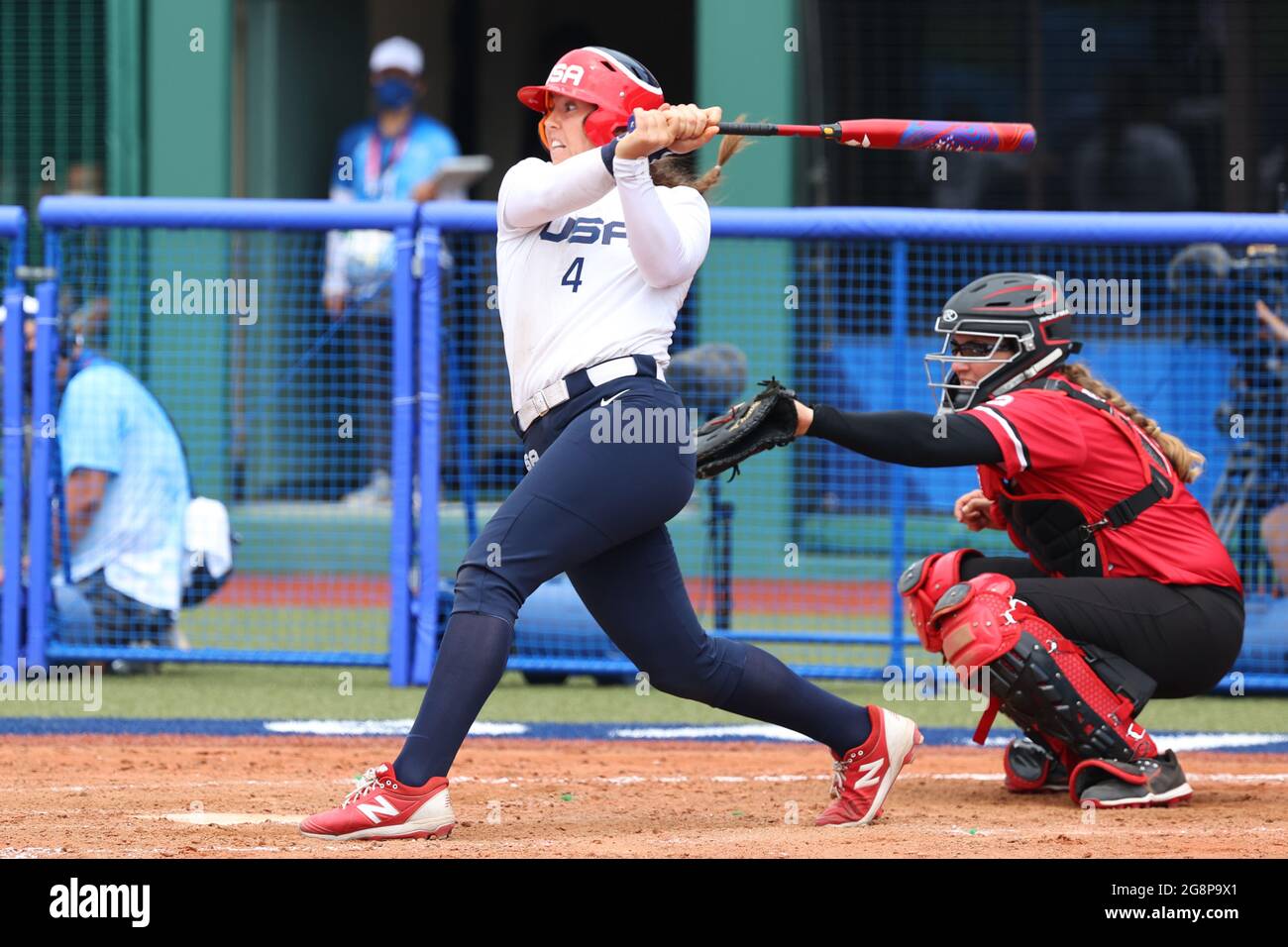 Fukushima, Japan. 22nd July, 2021. Amanda Chidester (USA) Softball ...