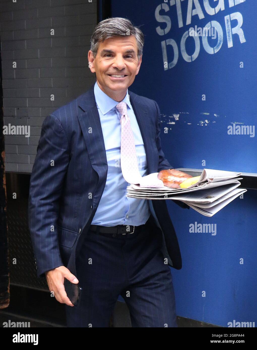 New York, NY, USA. 21st July, 2021. George Stephanopoulos exits ABC ...