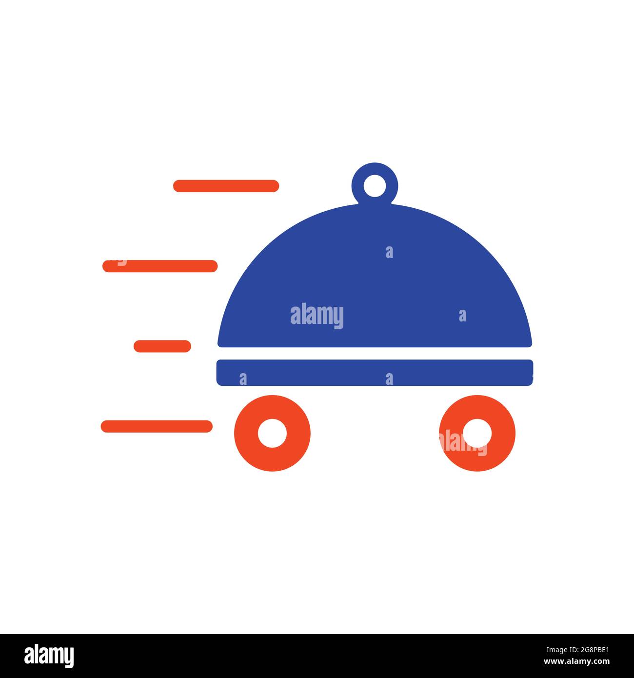 Food delivery with dish vector glyph icon. Delivery sign. Graph symbol ...