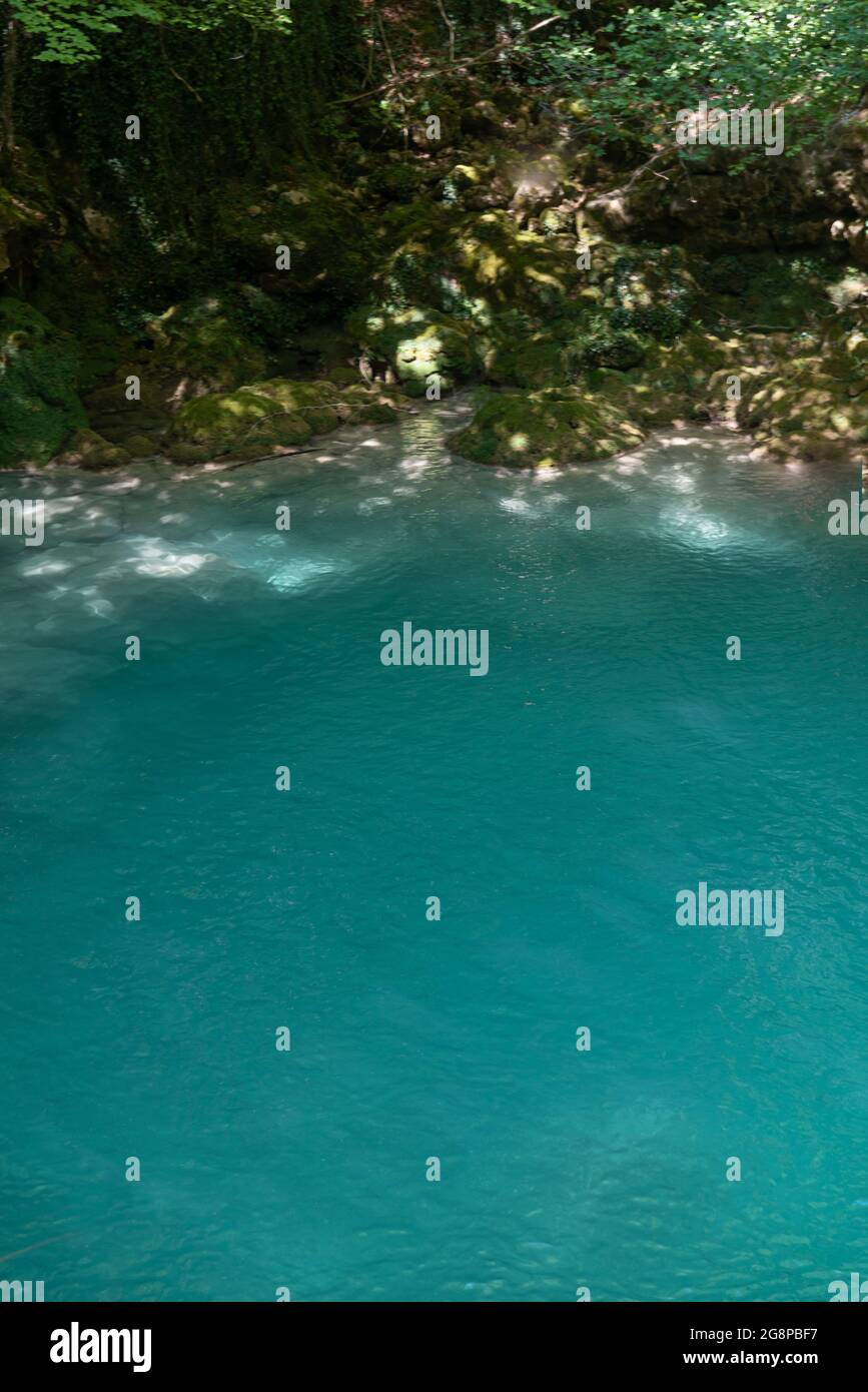 blue river water in a forest Stock Photo - Alamy