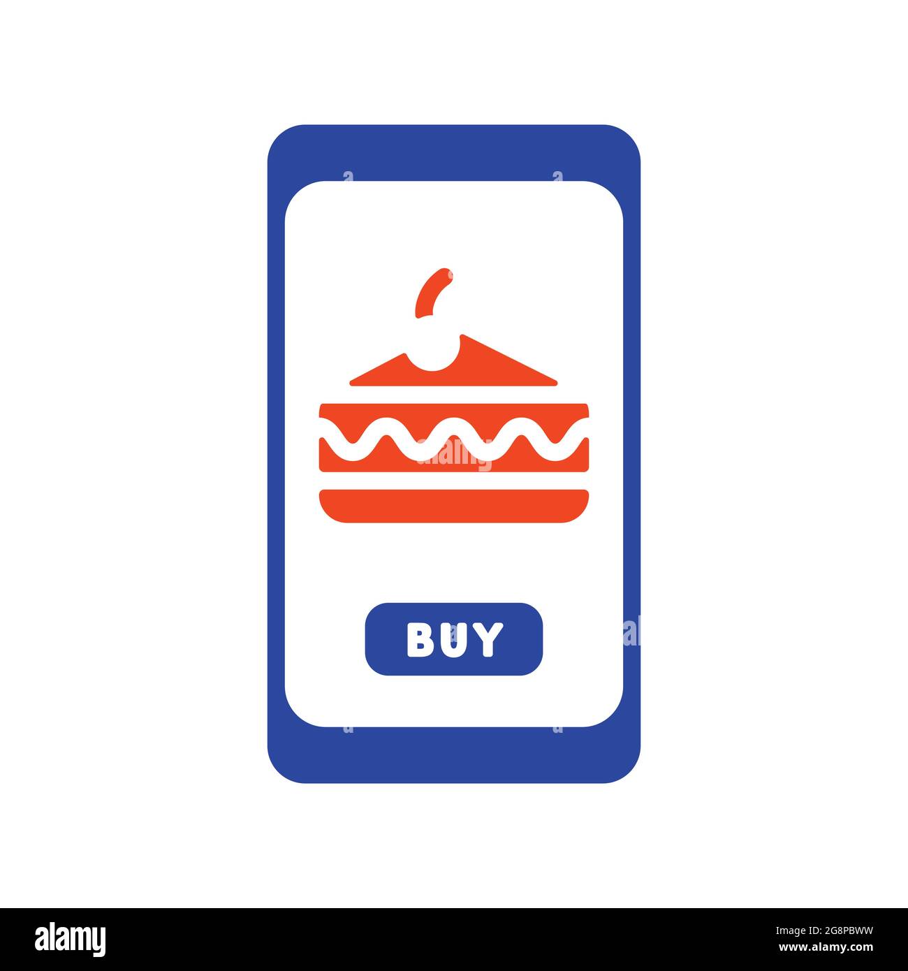 Fast food delivery service vector glyph icon. Cake symbol. Mobile app ...