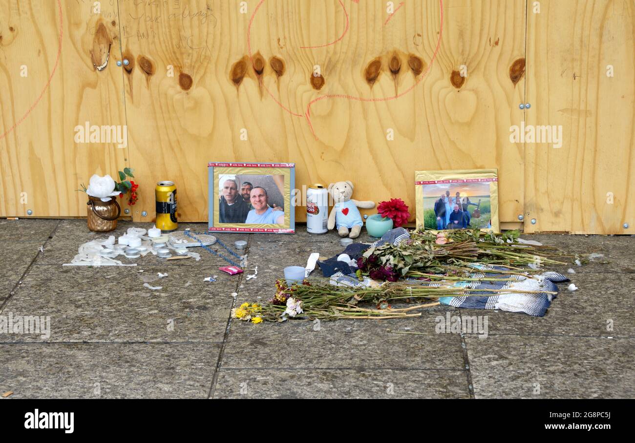 Memorial for a homeless guy, Nottingham Stock Photo - Alamy