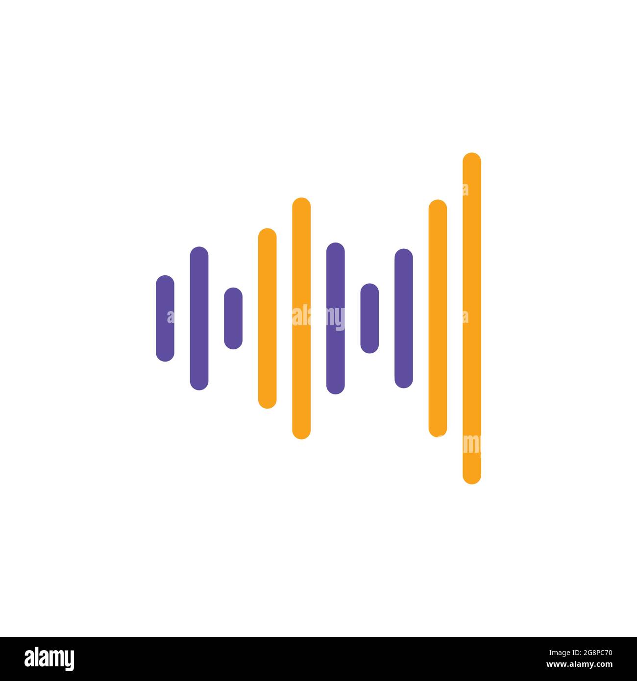Equalizer, frequency vector glyph icon. Audio signal. Music sign. Graph ...