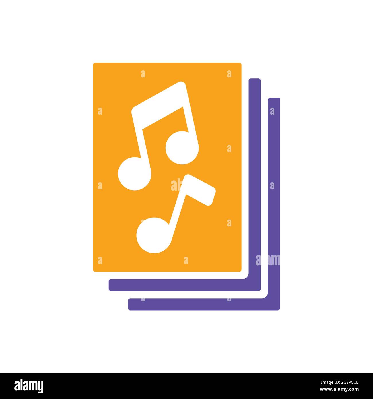 Music book with musical notes vector glyph icon. Graph symbol for music ...