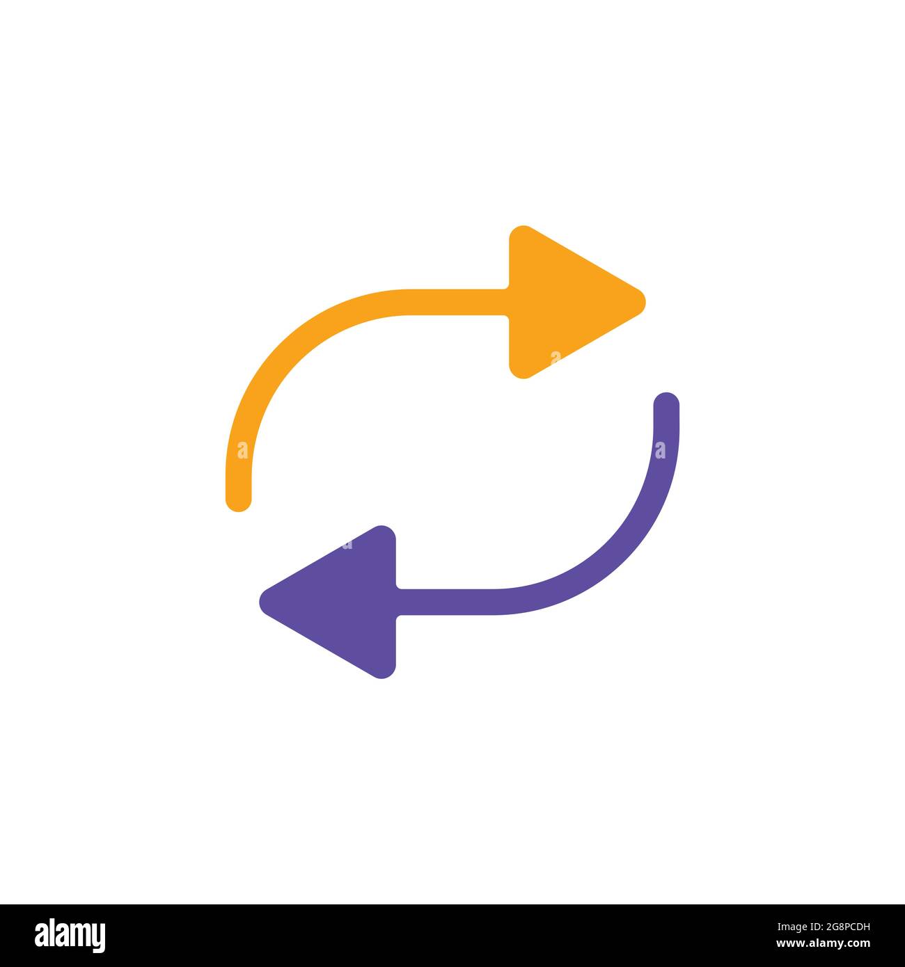 Repeat button vector flat glyph icon. Music sign. Graph symbol for ...