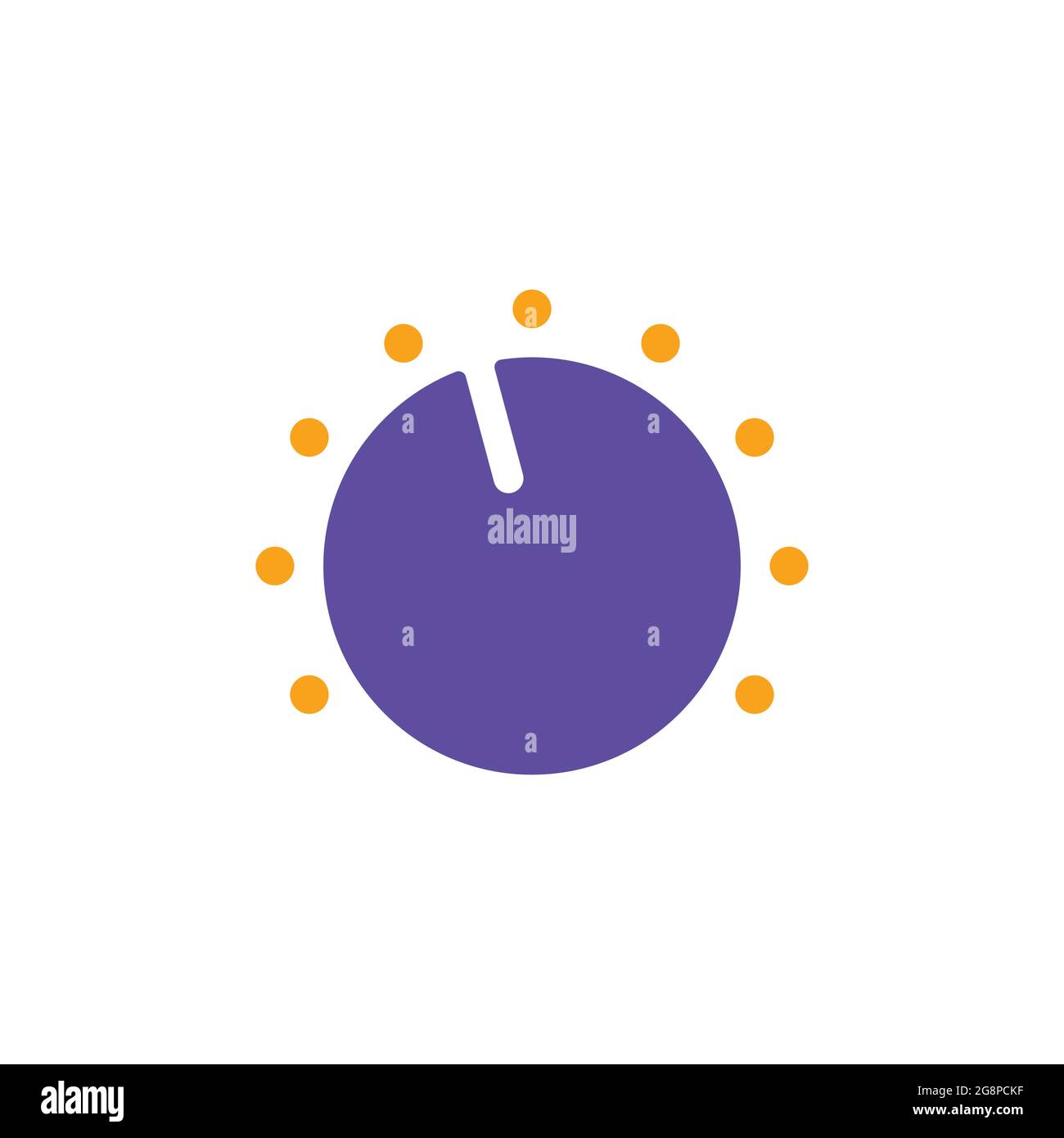 Volume knob vector flat glyph icon. Music sign. Graph symbol for music ...