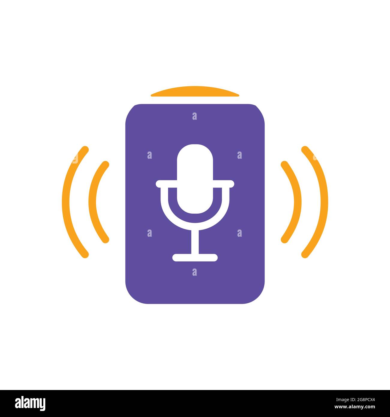 Voice assistant concept vector glyph icon. Music sign. Graph symbol for ...