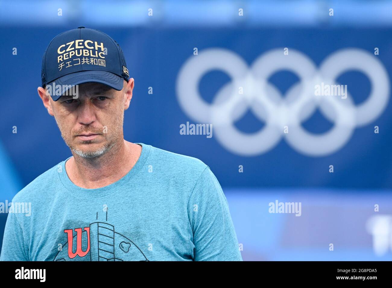 Tokyo, Japan. 22nd July, 2021. Czech coach of tennis players Petr Pala ...