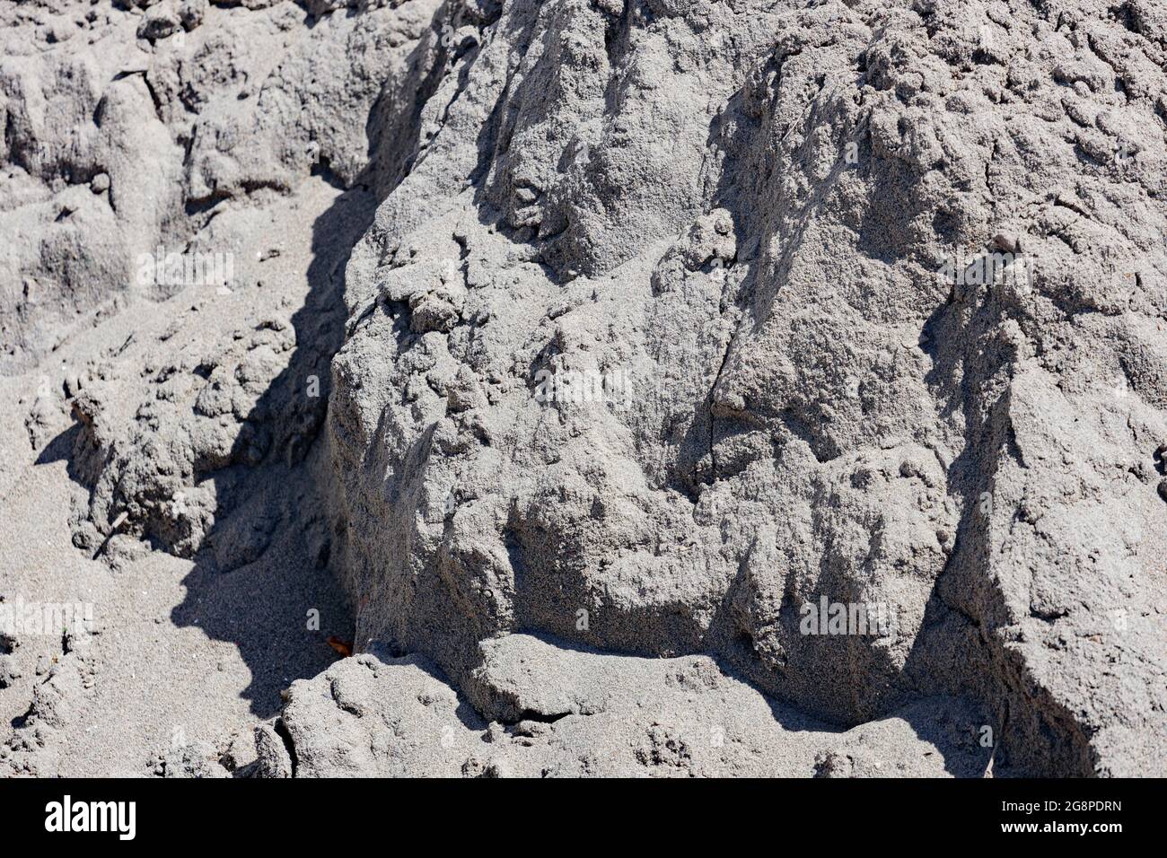 A bunch of gray sand close-up. building material. background Stock ...
