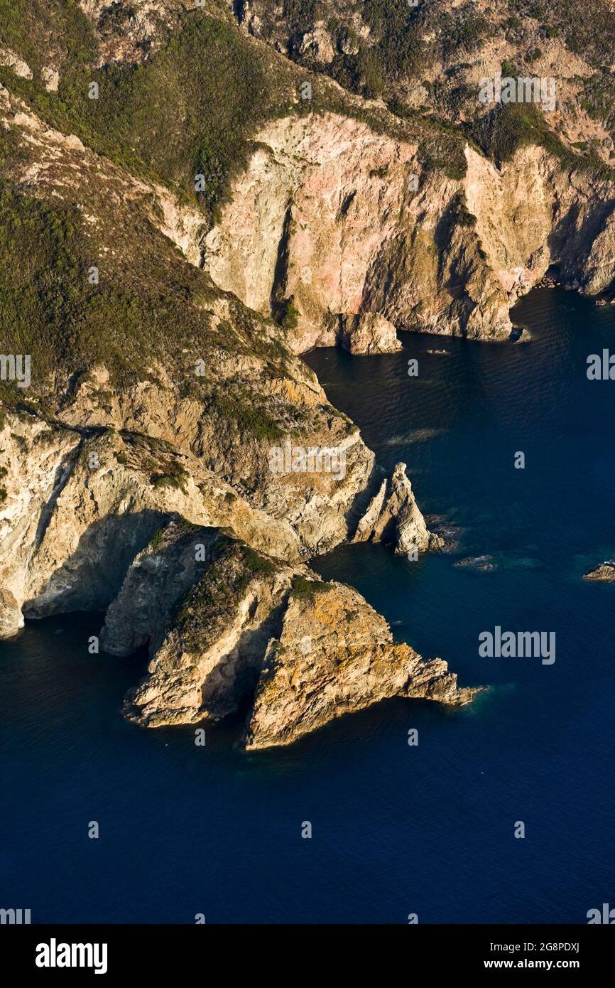 Aerial view, Capraia island, Tuscany, Italy, Europe Stock Photo - Alamy