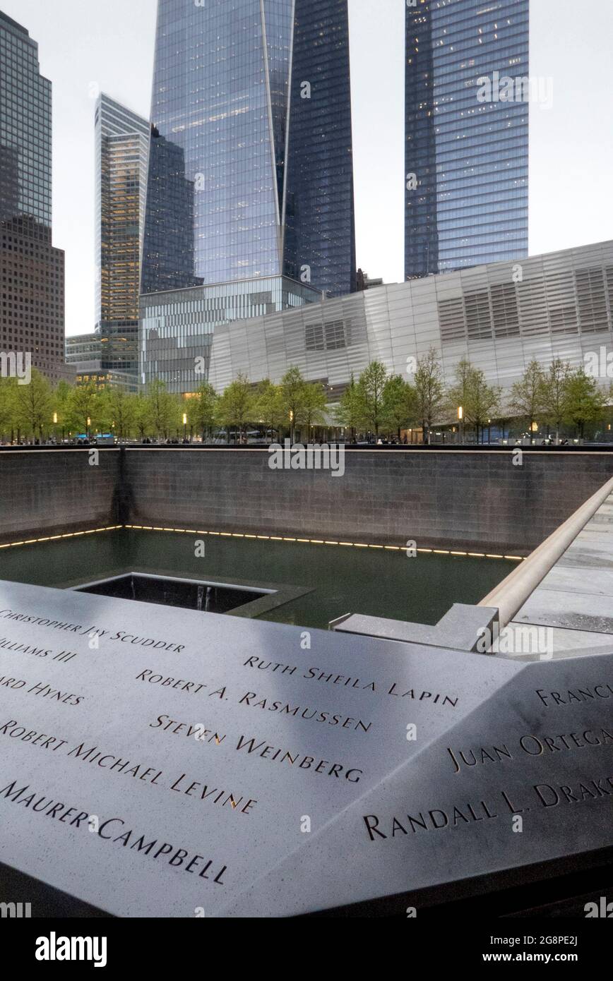 Ground Zero and 9/11 Memorial, Manhattan, New York, NY, USA Stock Photo ...