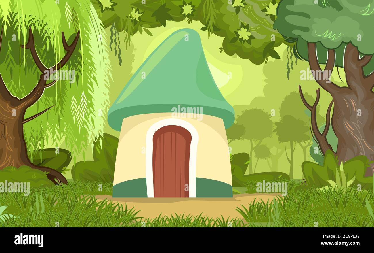 Colorful cottage garden in Stock Vector Images - Alamy