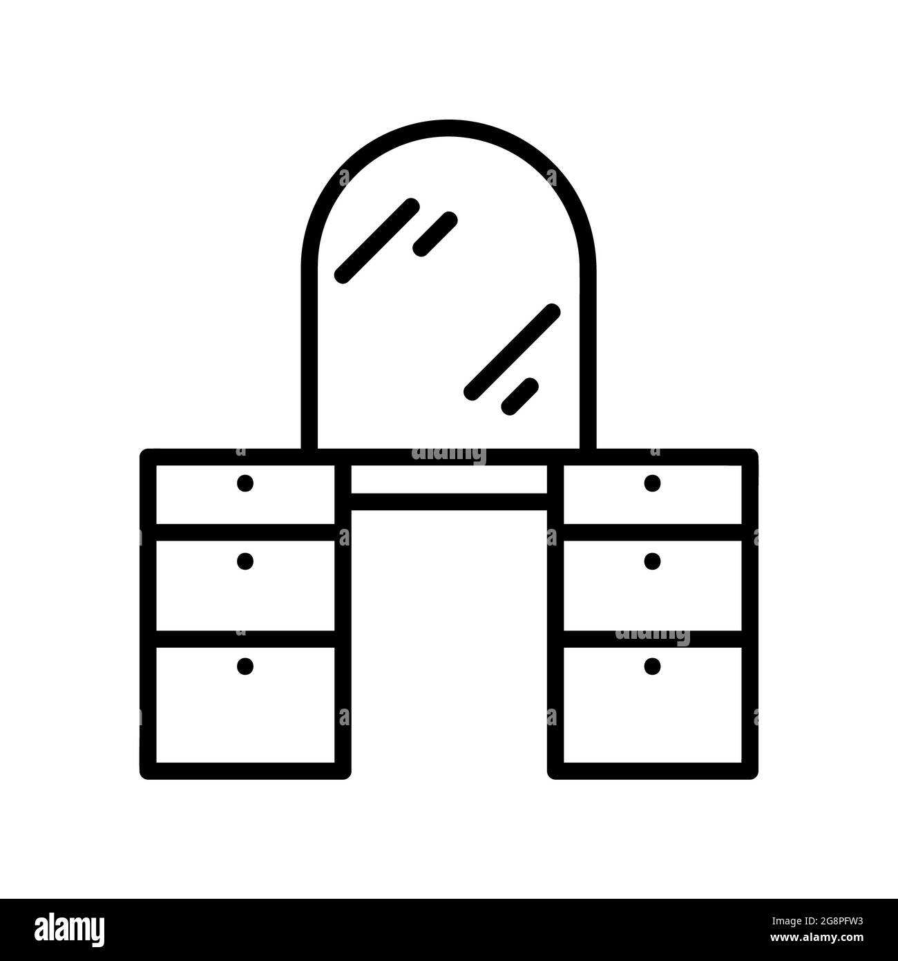 Mirror flat icon. Pictogram for web. Line stroke. Isolated on white ...