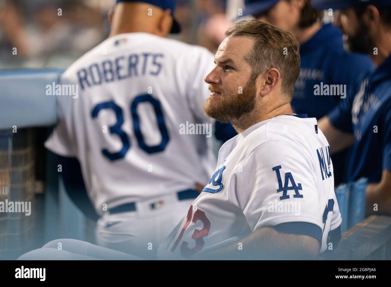 Los Angeles Dodgers first baseman Max Muncy (13) during a MLB game ...