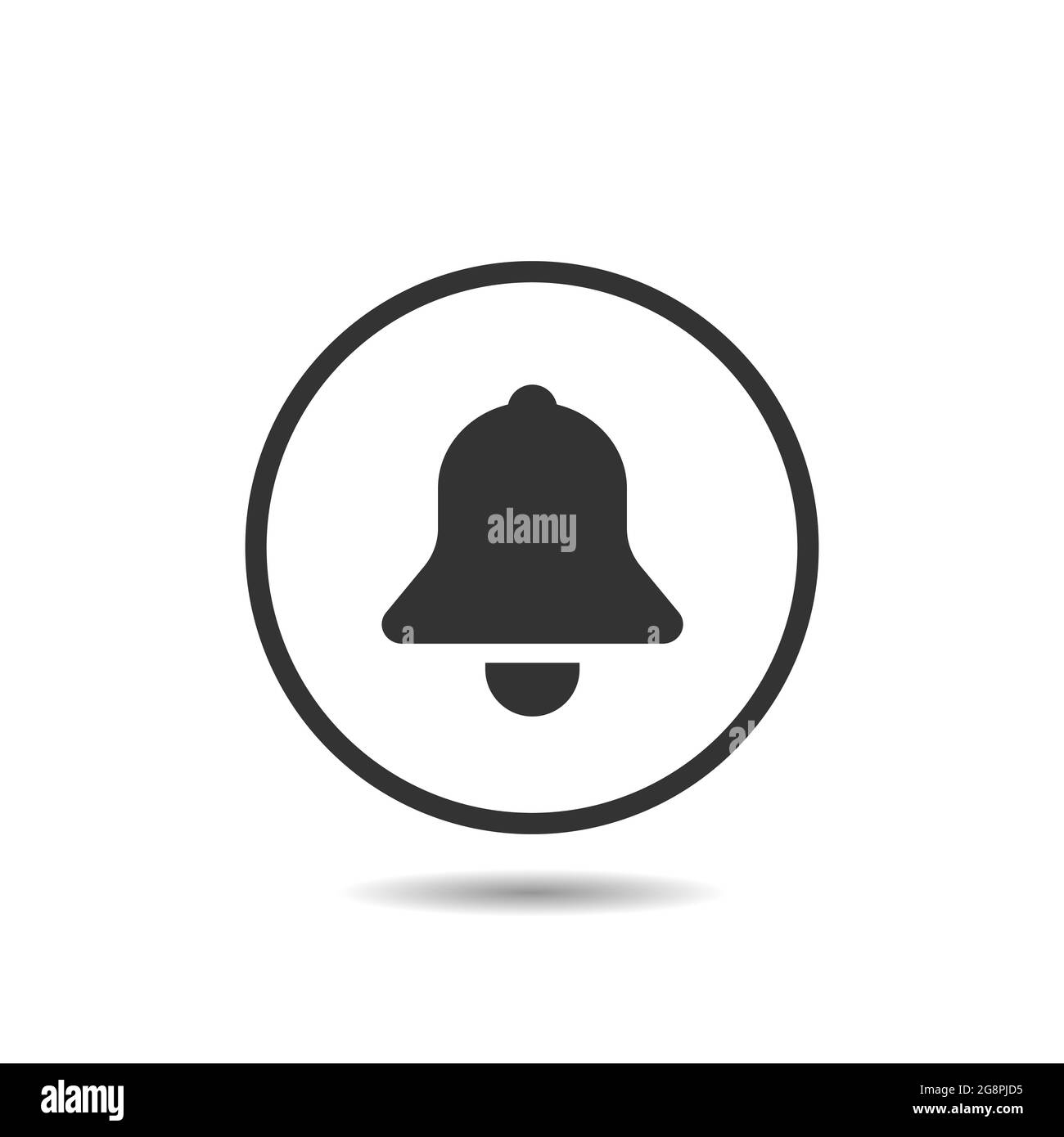 Bell icon or logo in line style. Vector pictogram for infographic, web ...