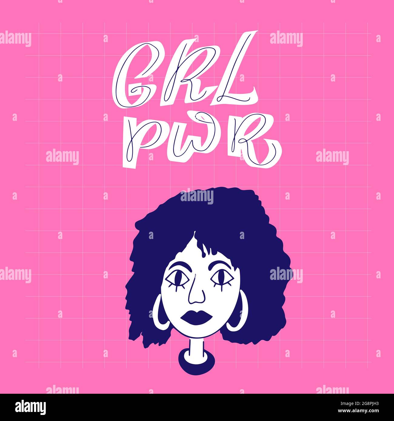 GRL PWR. Handwritten stock lettering typography. Vector Stock Vector ...