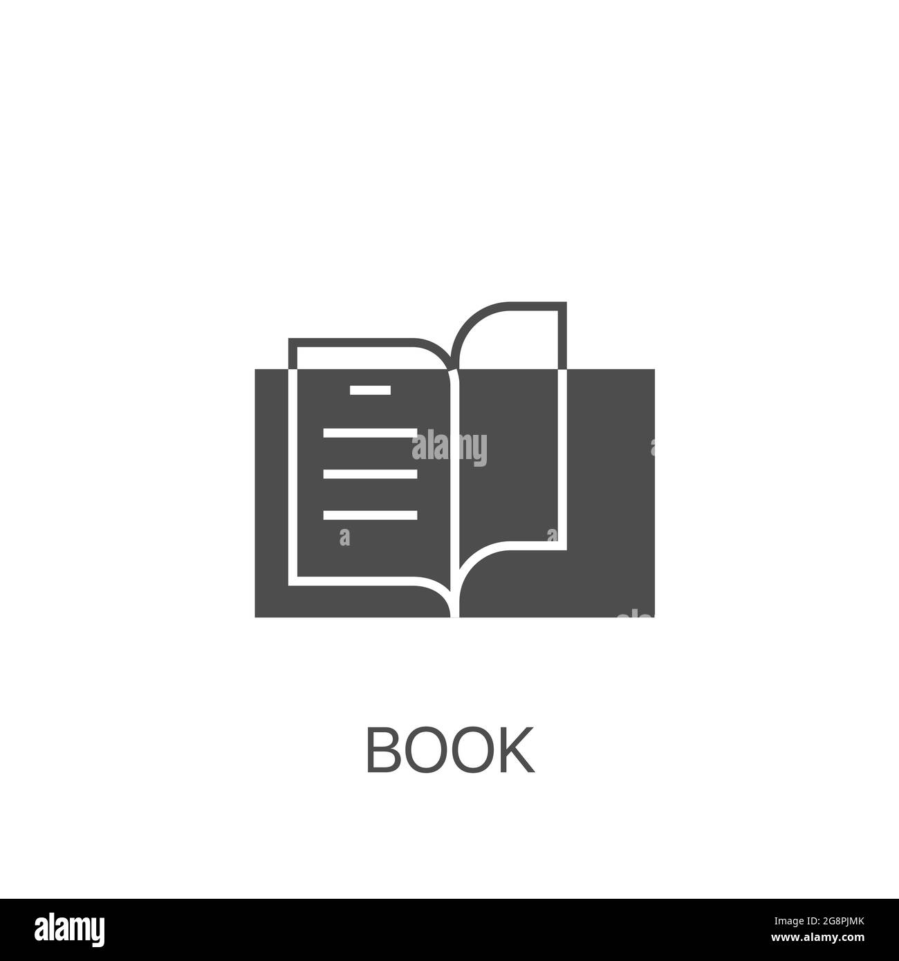Book line icon vector sign, linear style pictogram isolated on white ...