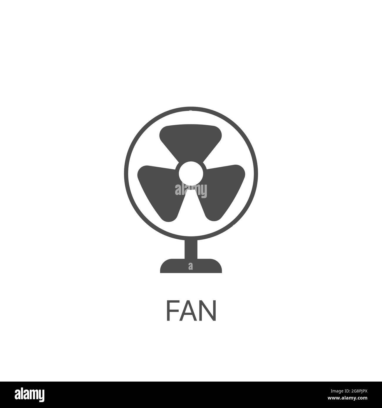 Fan simple vector line icon Jet turbine sign. Ventilator symbol Stock ...