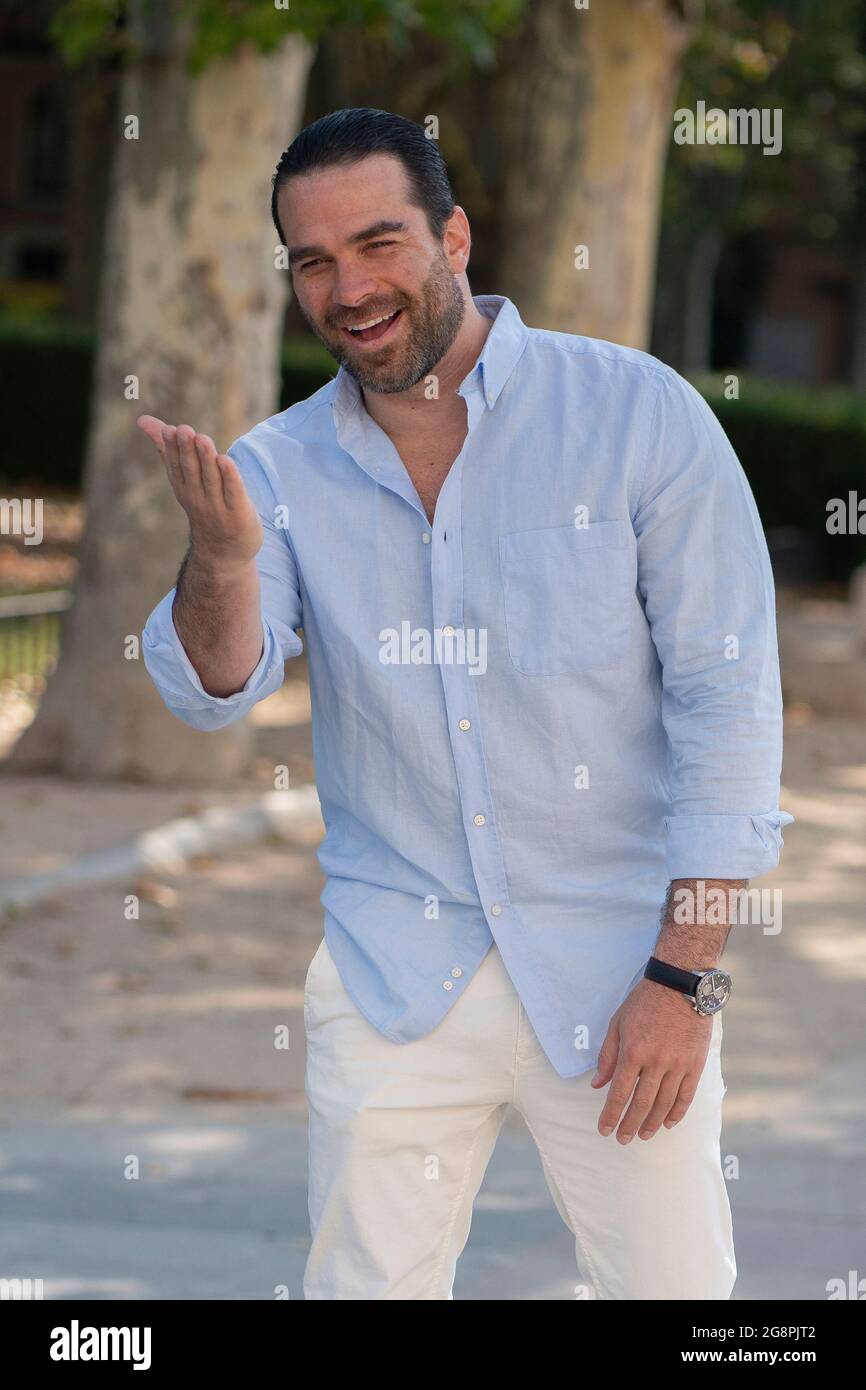 Venezuelan actor, Alejandro Nones poses for photos during his visit for ...