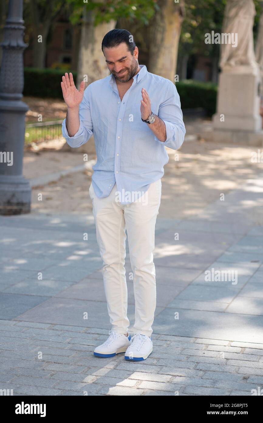 Venezuelan actor, Alejandro Nones poses for photos during his visit for ...