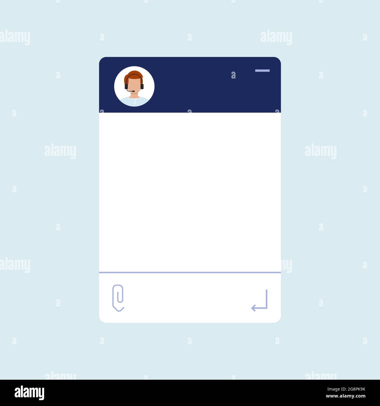 Chatbot window Stock Vector Images - Alamy